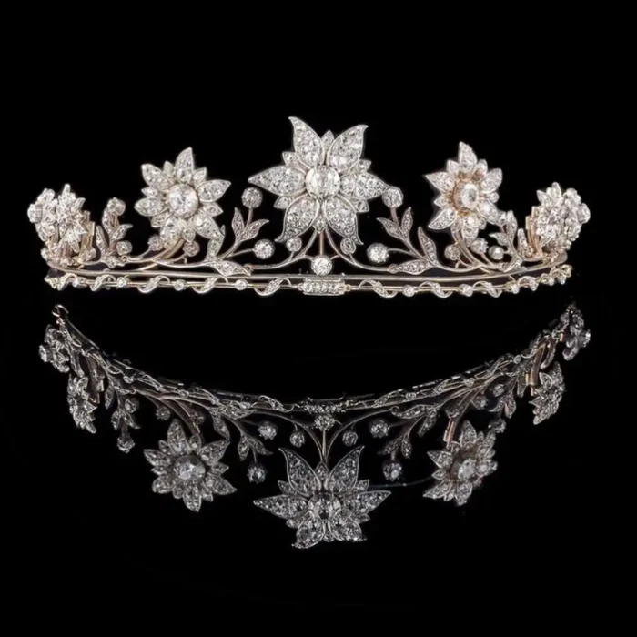 Graceful 9.375 Carat Diamond 925 Sterling Silver Birthday Tiara ...